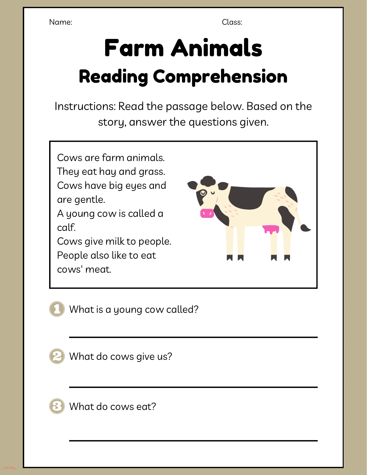 🐮 Moo-tastic Learning: All About Cows! - Nura Baby