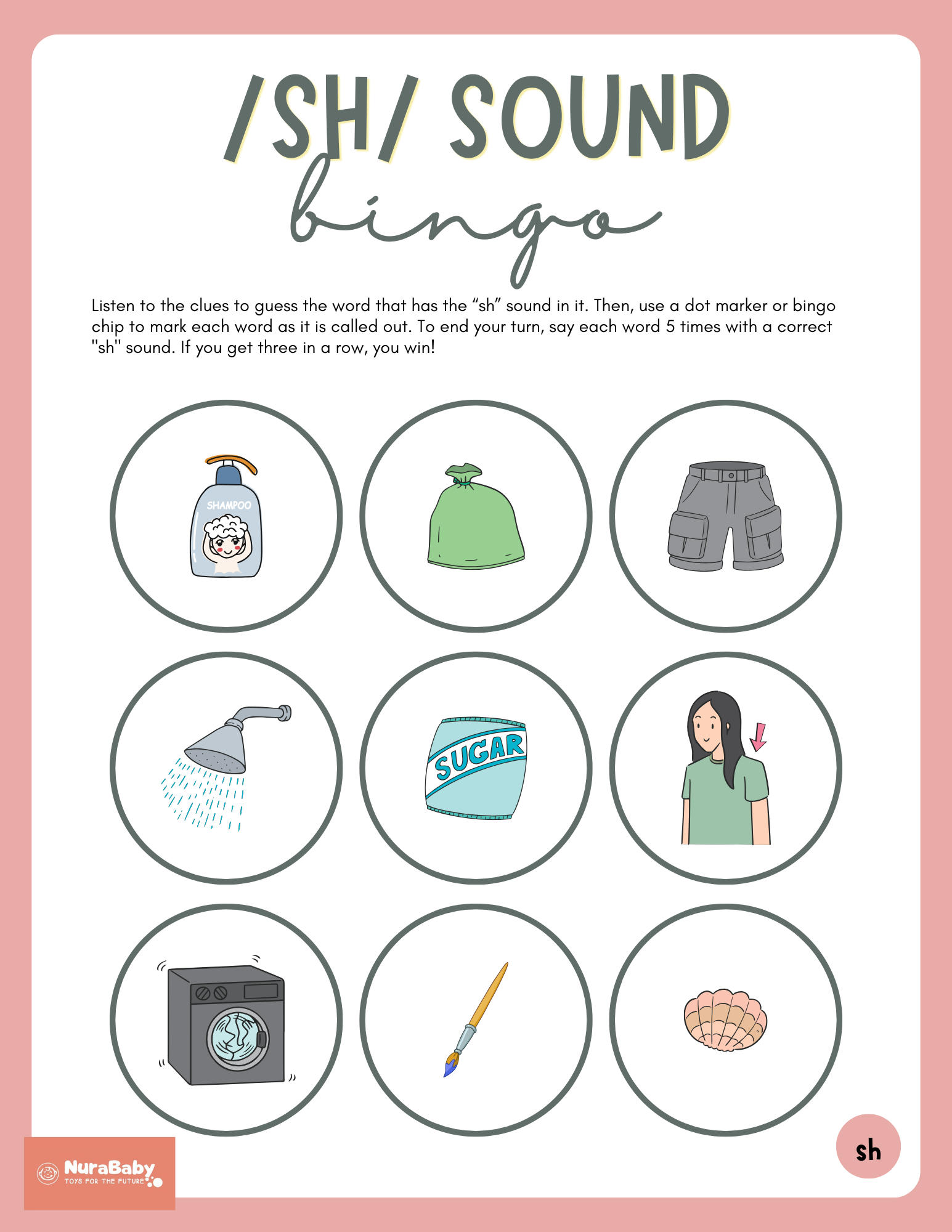 📝 How to Play SH Sound Bingo - Nura Baby