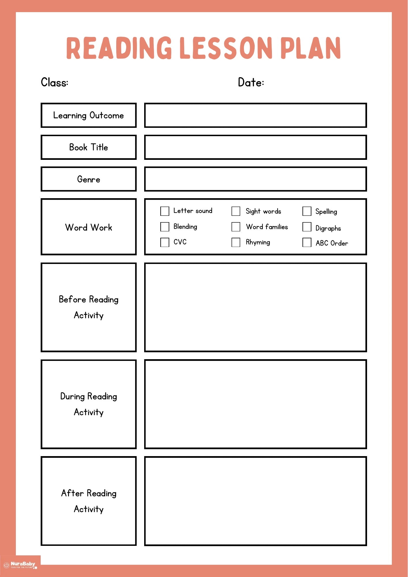 READING LESSON PLAN - Nura Baby